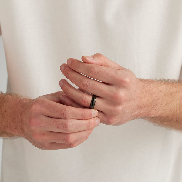 Men’s Classic Black Tungsten Wedding Ring - ETRNL