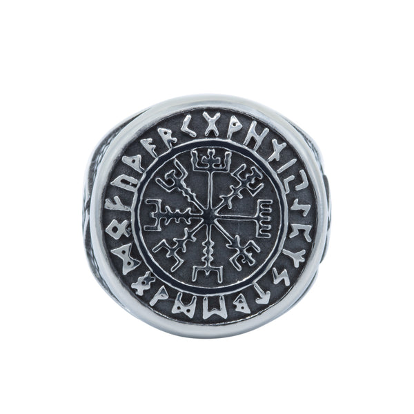Men's Vegvisir Compass Signet Ring - ETRNL